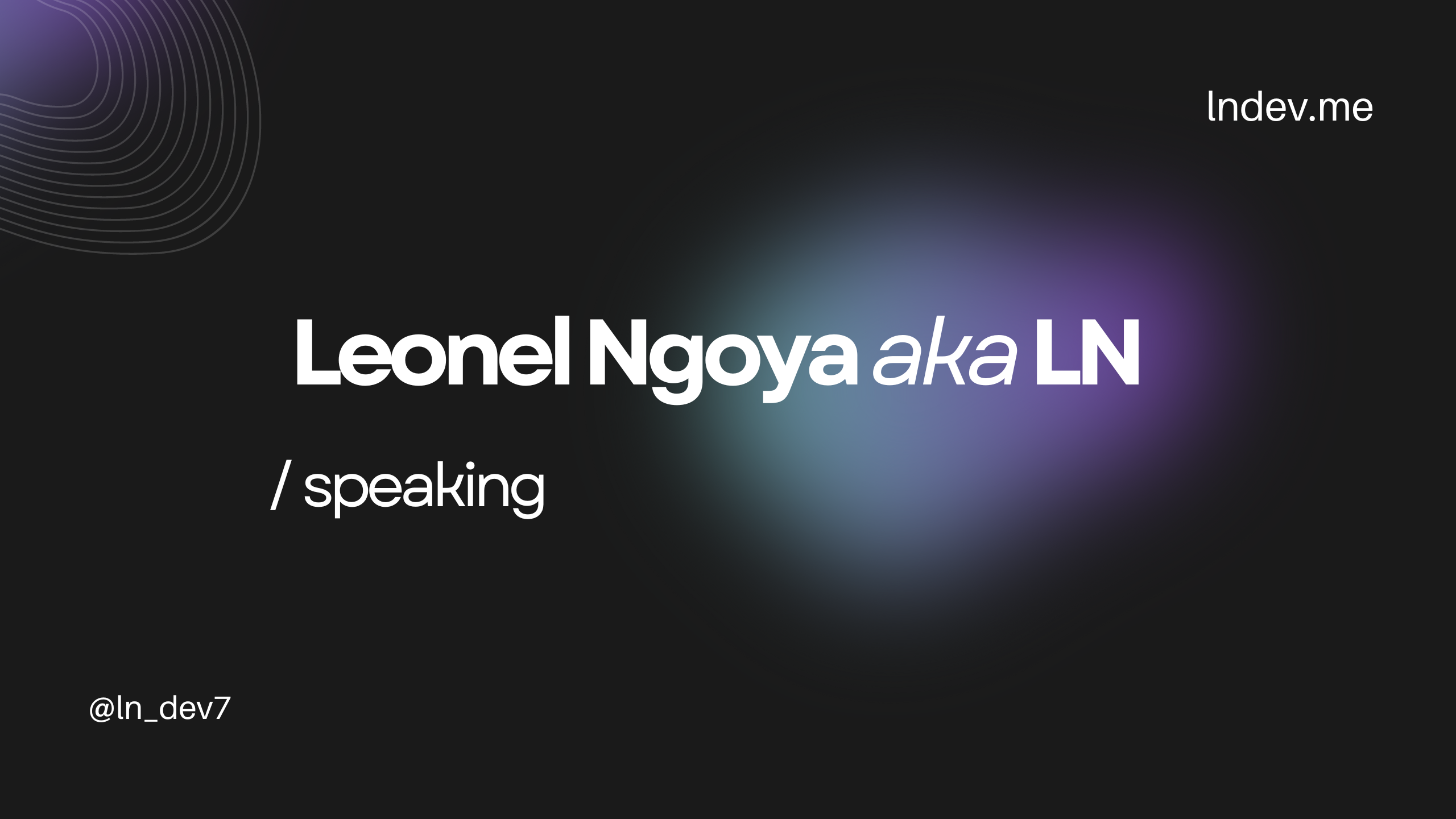 Speaking - Leonel Ngoya